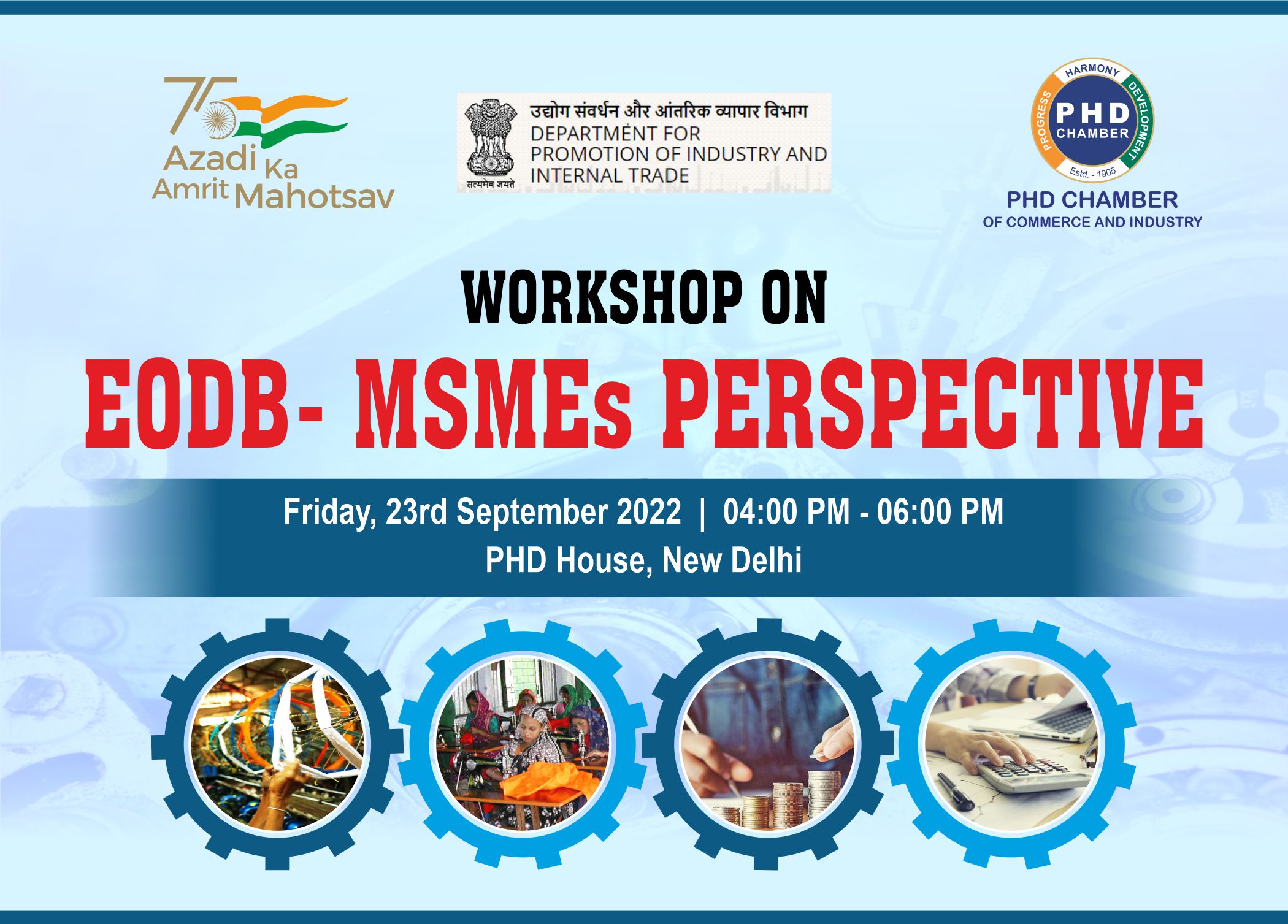 Workshop on EODB- MSMEs Perspective- Virtual participation - PHD Chamber