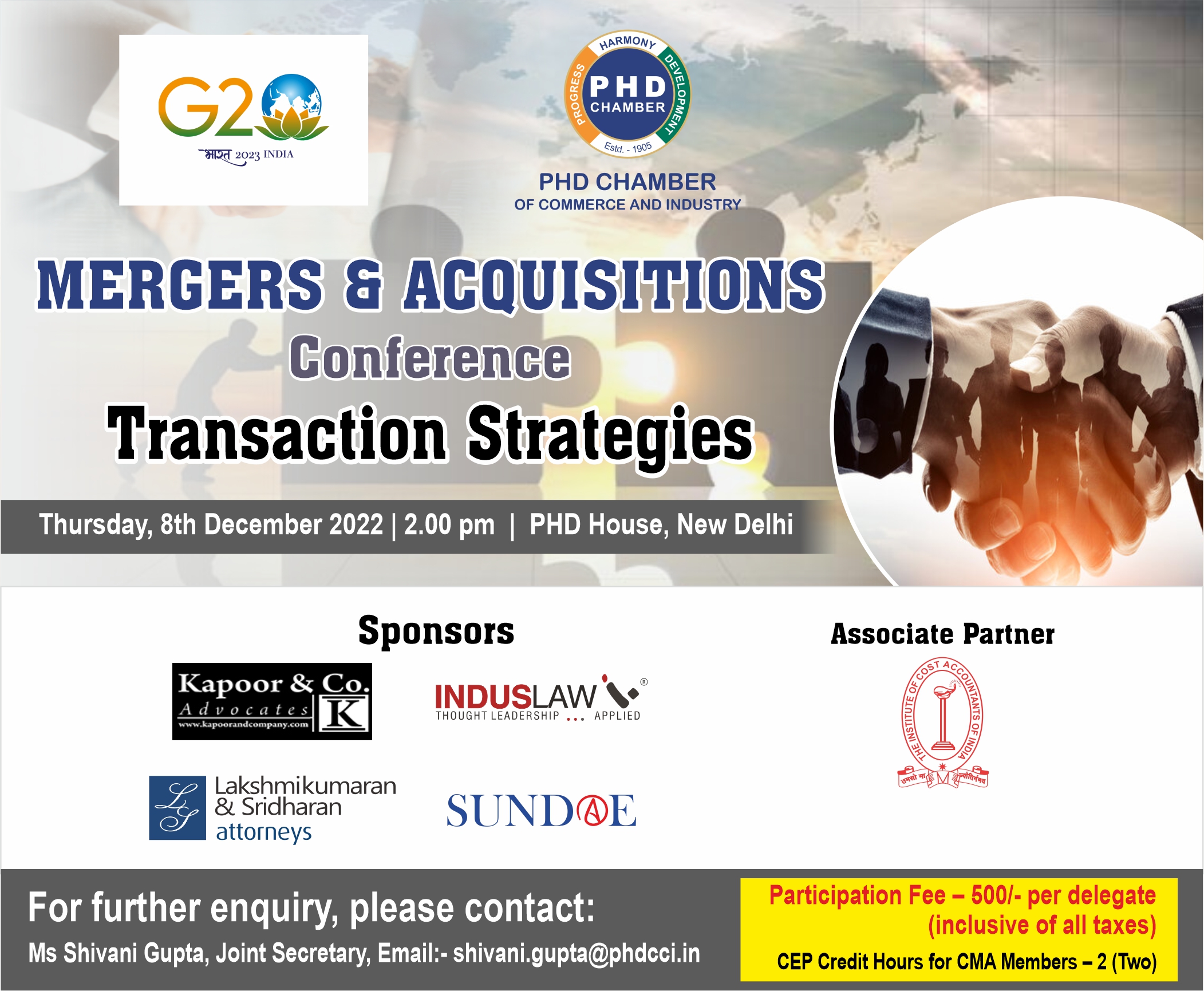 MERGERS & ACQUISITIONS Conference : Transaction Strategies - PHD Chamber