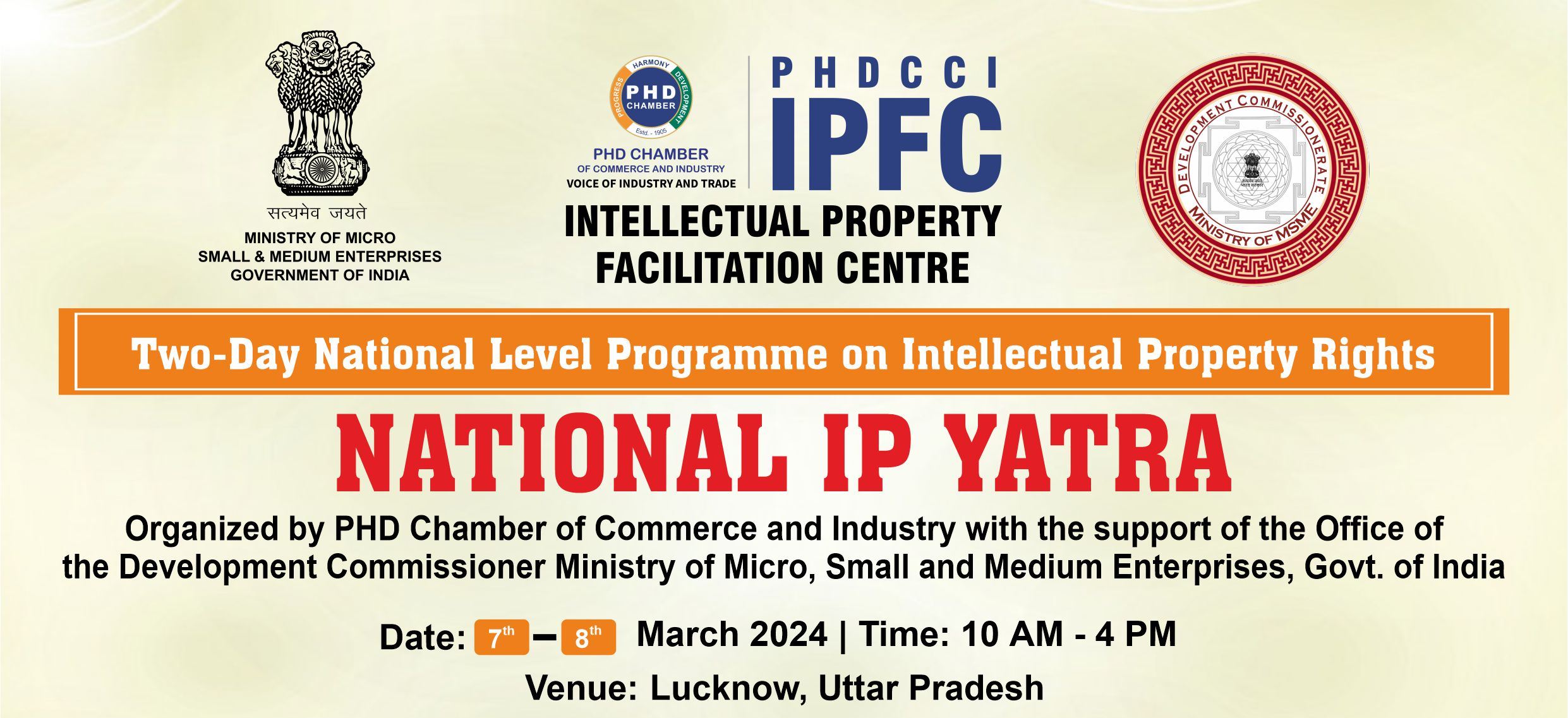 National Level Intellectual Property Rights Program (IP Yatra)- Lucknow - PHD Chamber
