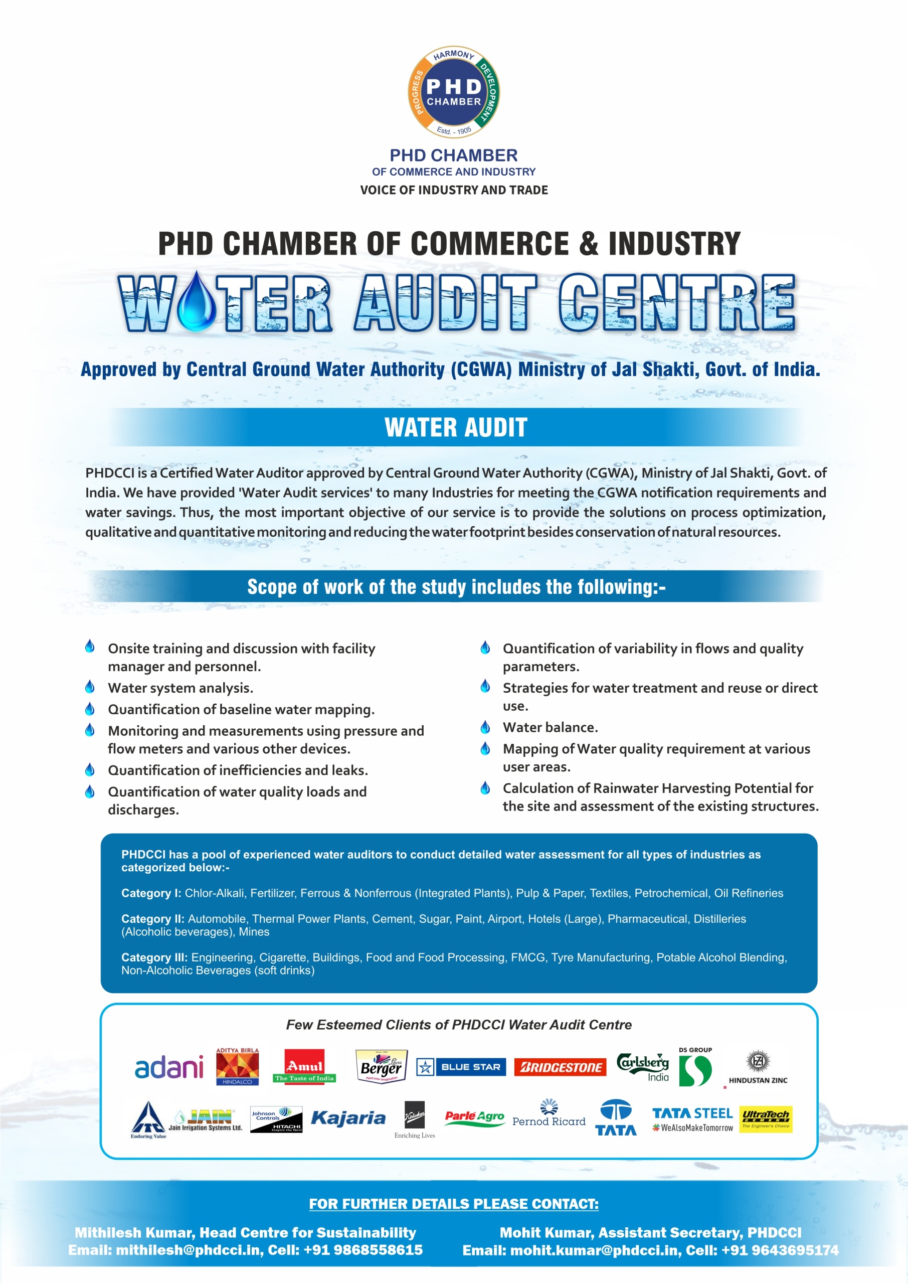 Water Audit Centre - PHD Chamber