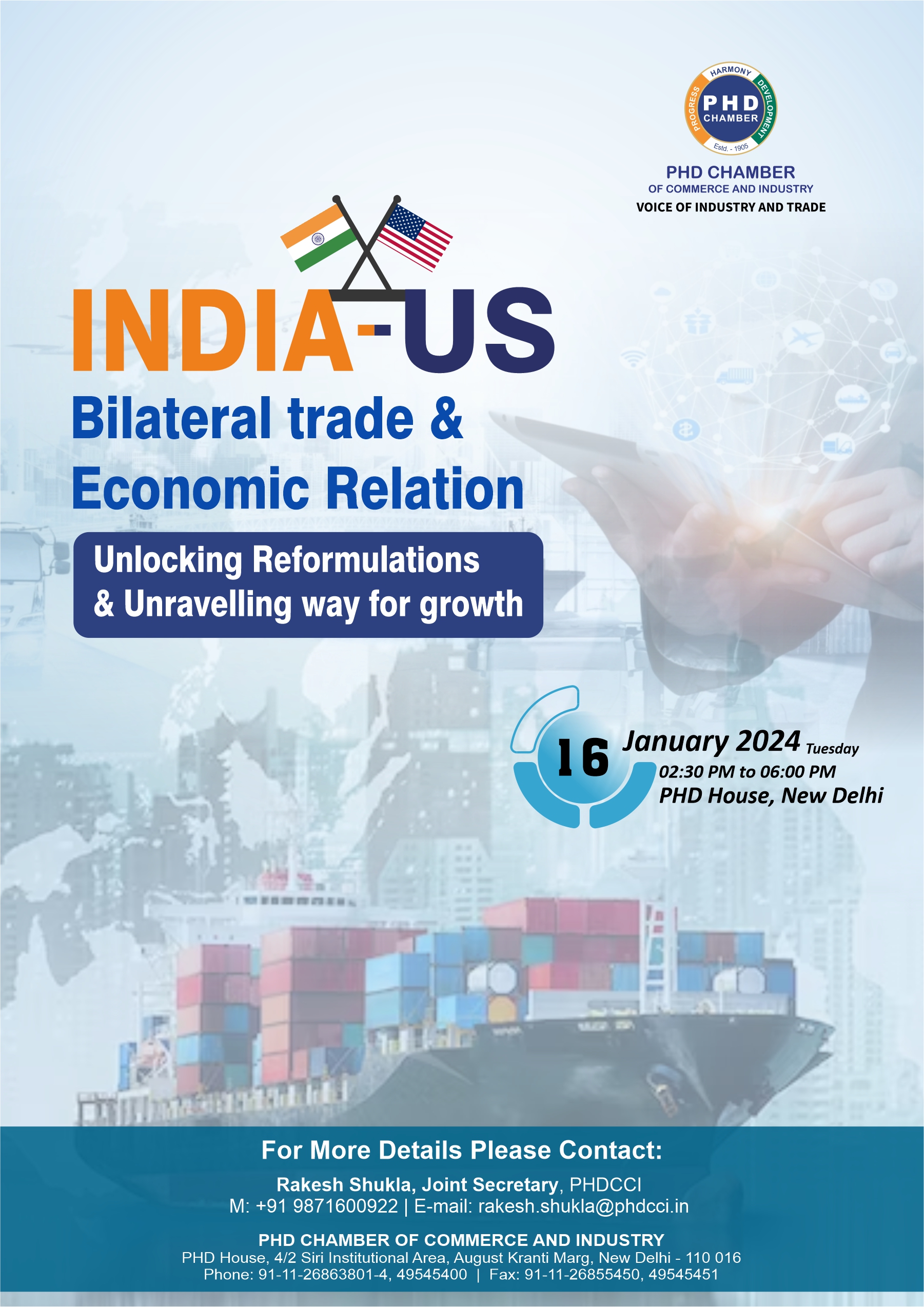 Conference on India-US bilateral trade & Economic Relation Unlocking ...