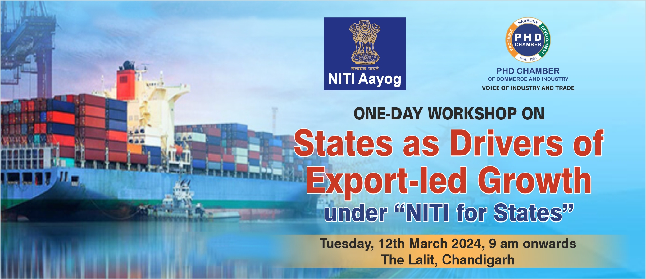 One-day Workshop on States as Drivers of Export-led Growth, under NITI ...