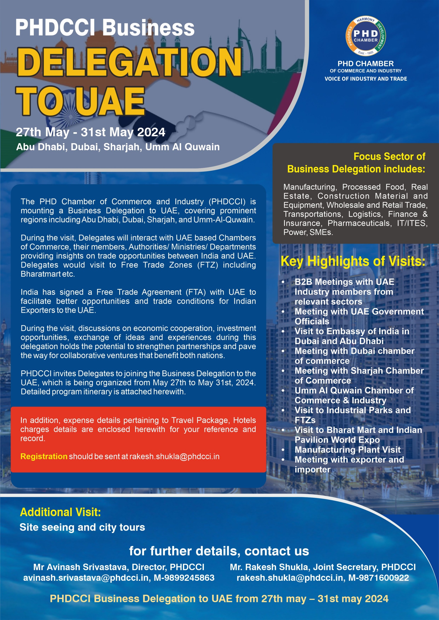 PHDCCI Business Delegation to UAE - PHD Chamber