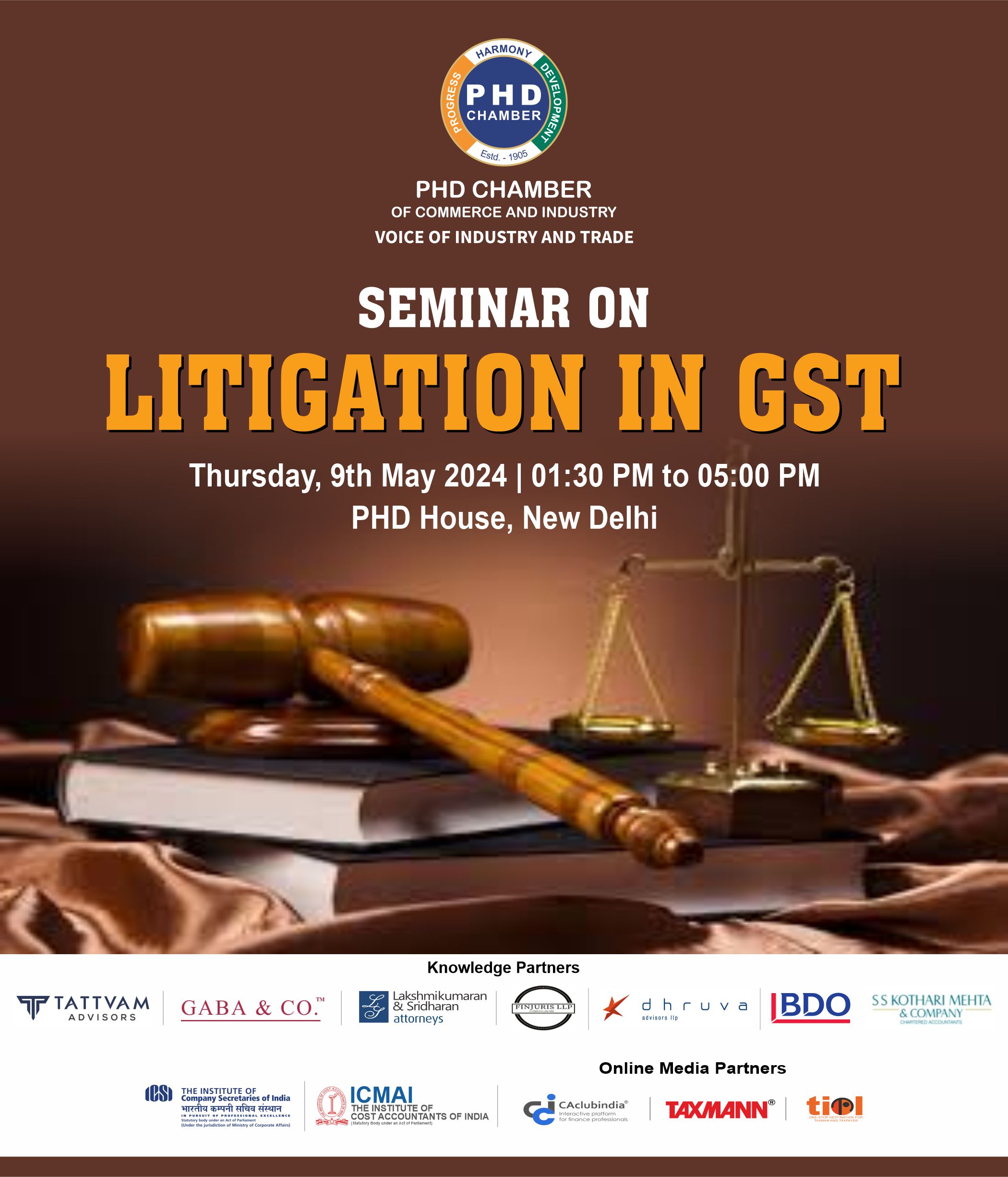 Seminar on Litigation in GST - PHD Chamber