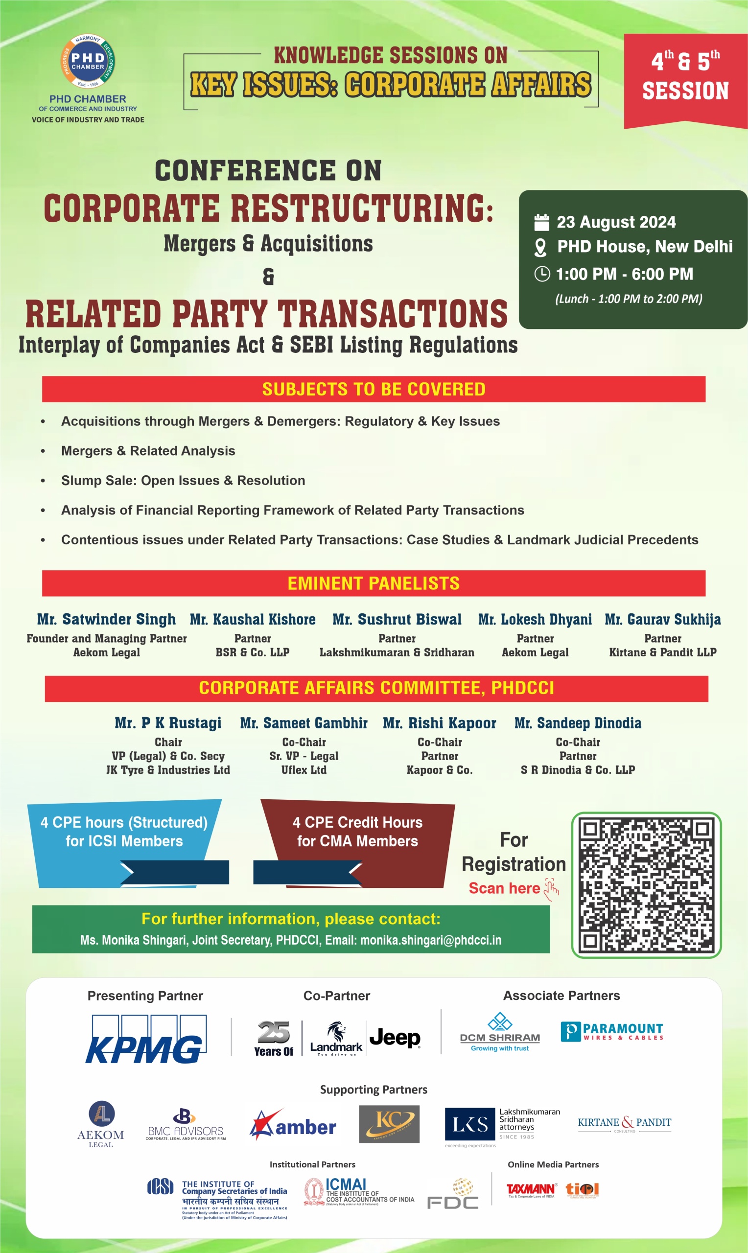 Conference on Corporate Restructuring : Mergers & Acquisitions ...