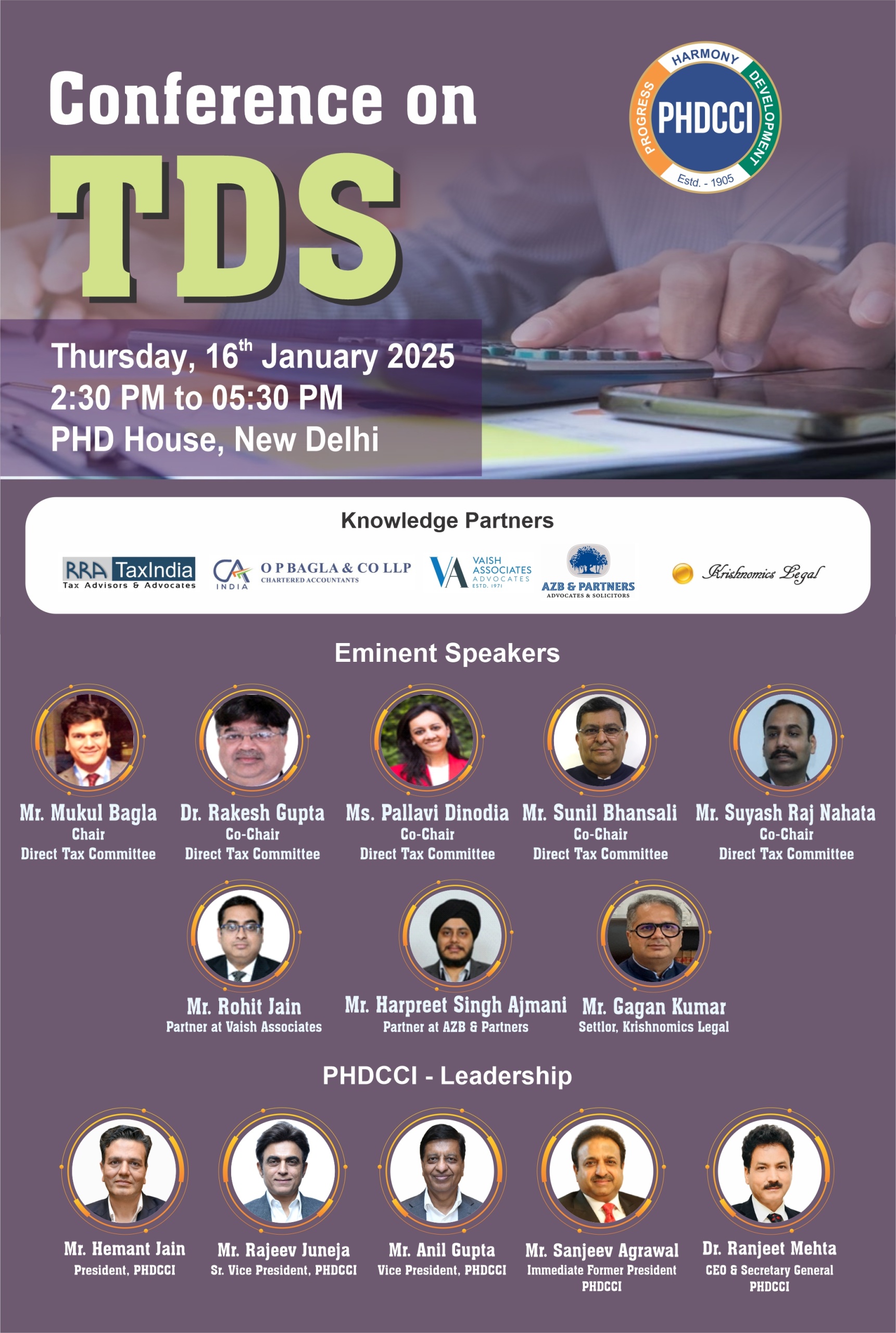 Conference on TDS - PHD Chamber