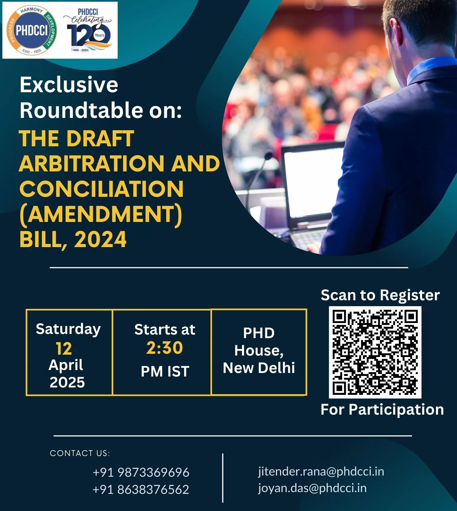 Exclusive Roundtable on:the Draft Arbitration and Conciliation (Amendment) Bill, 2024 - PHD Chamber