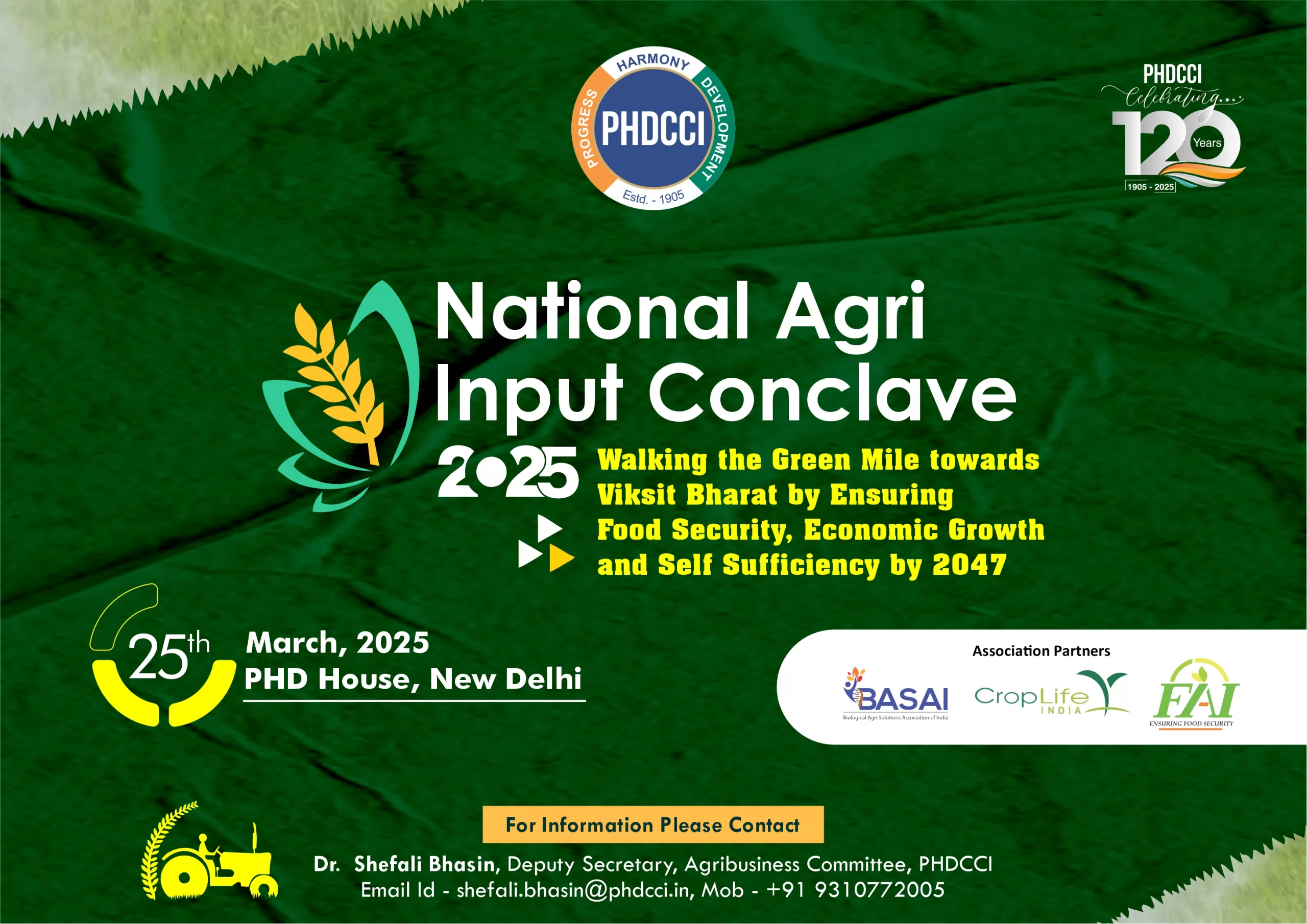 National Agri Input Conclave on “Walking the Green Mile towards Viksit Bharat by 2047” - PHD Chamber