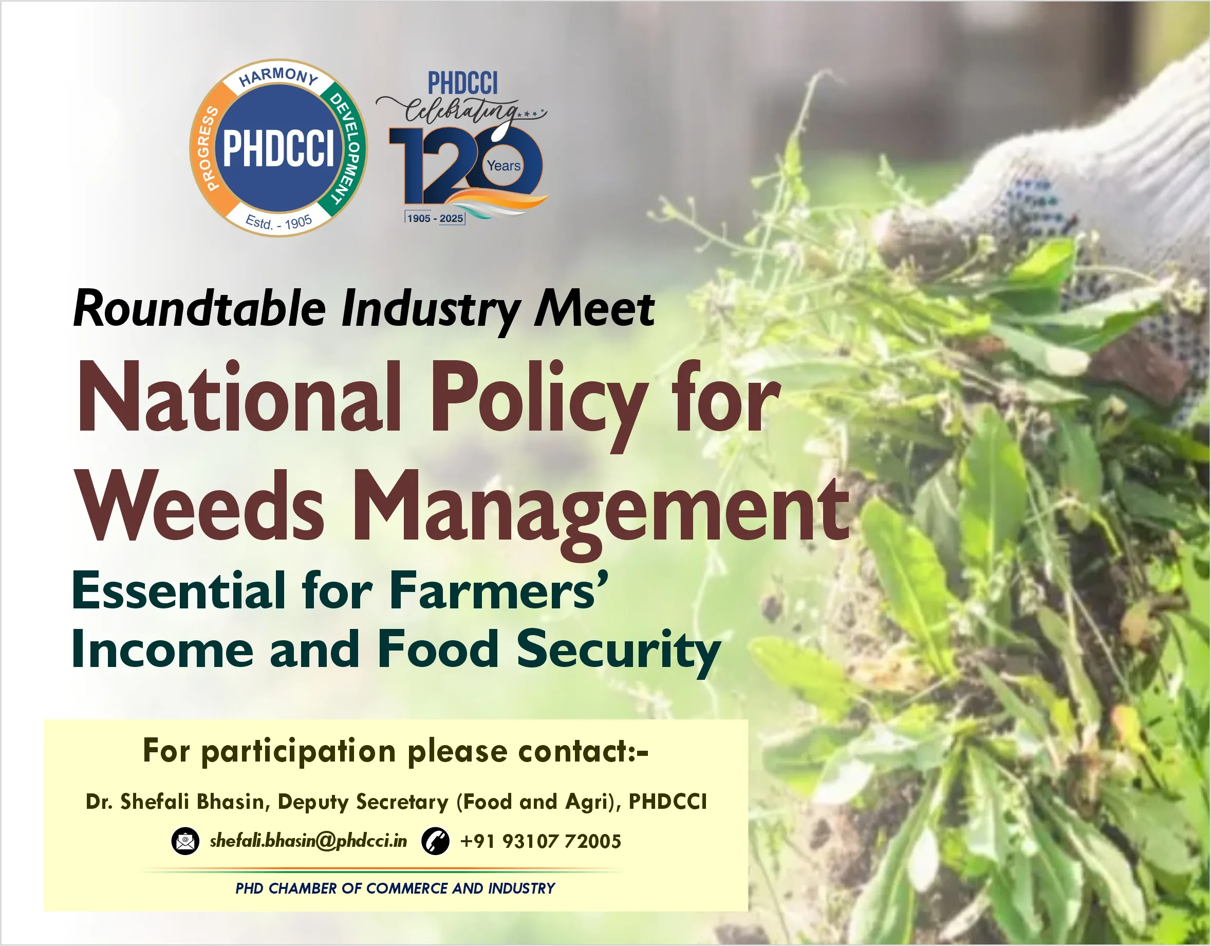 Round Table Meet- National Policy for Weeds Management – Essential for ...
